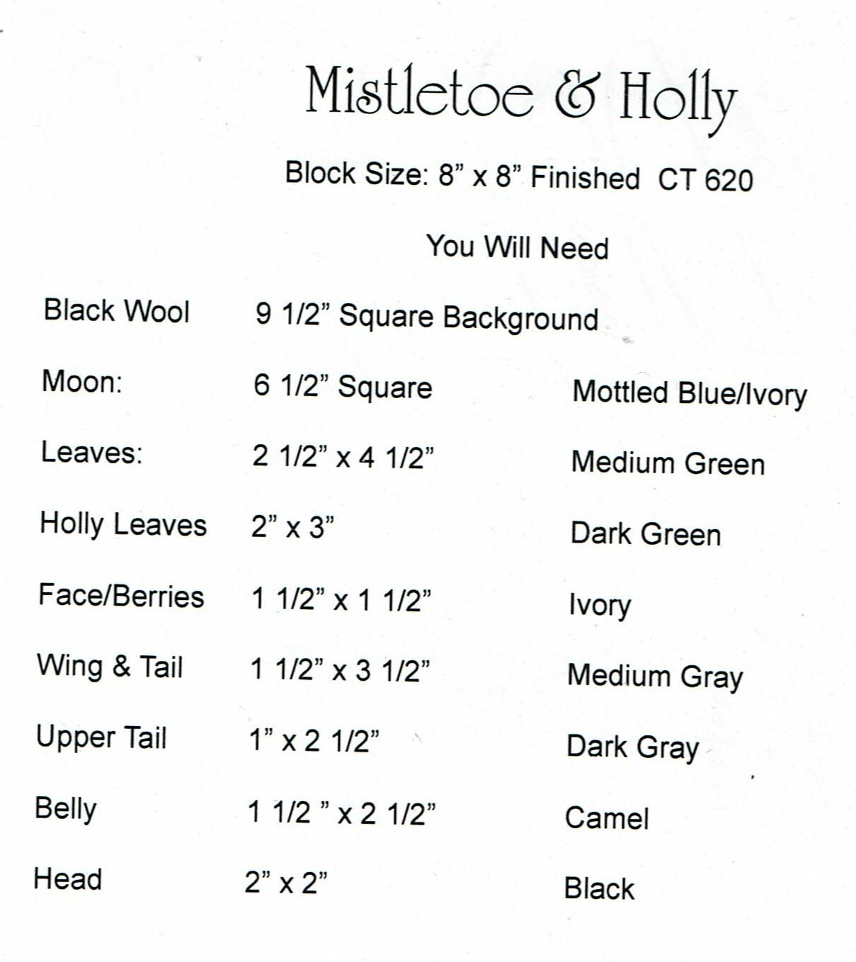 Mistletoe And Holly Folk Art Penny Pattern By Cotton Tales Etsy