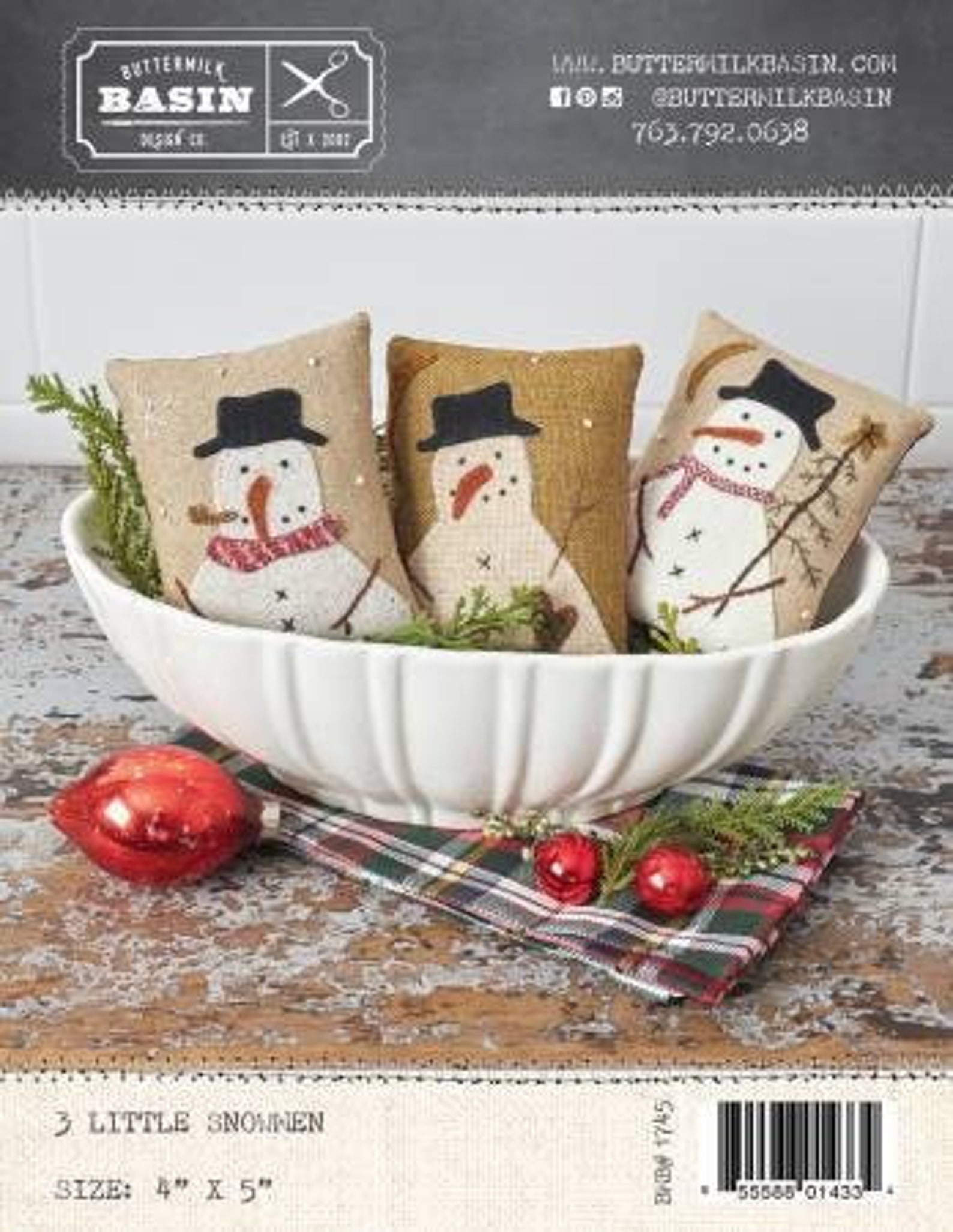 3 Little Snowmen Folk Art Penny Pattern by Buttermilk Basin - Etsy