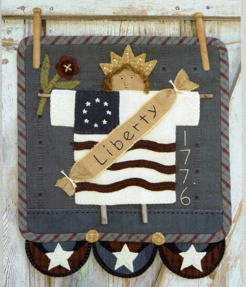 Clothesline Lady Liberty Folk Art Penny Pattern by Heart to - Etsy