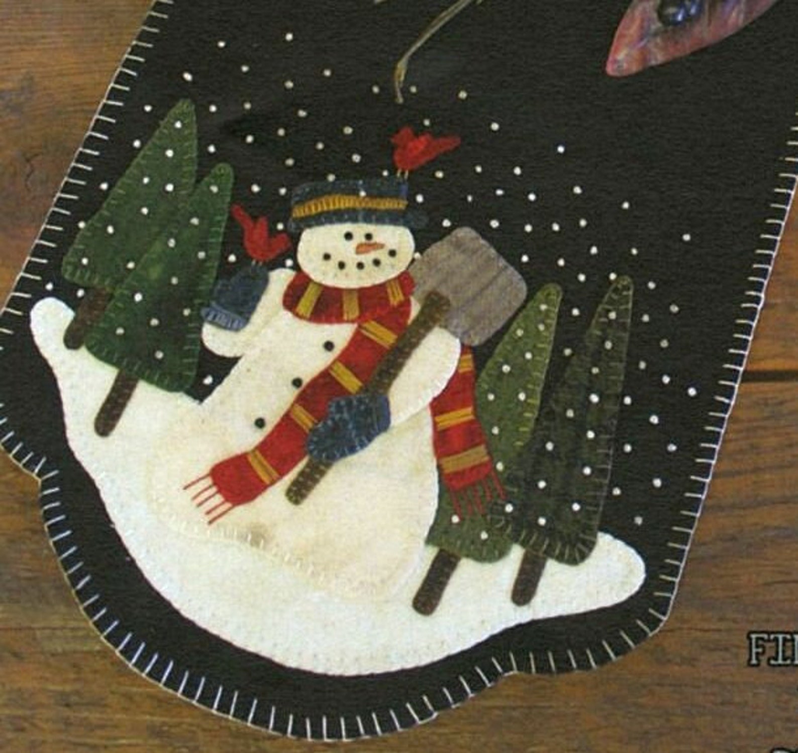 Snowman for Hire Table Runner Folk Art Penny Pattern by Primitive ...