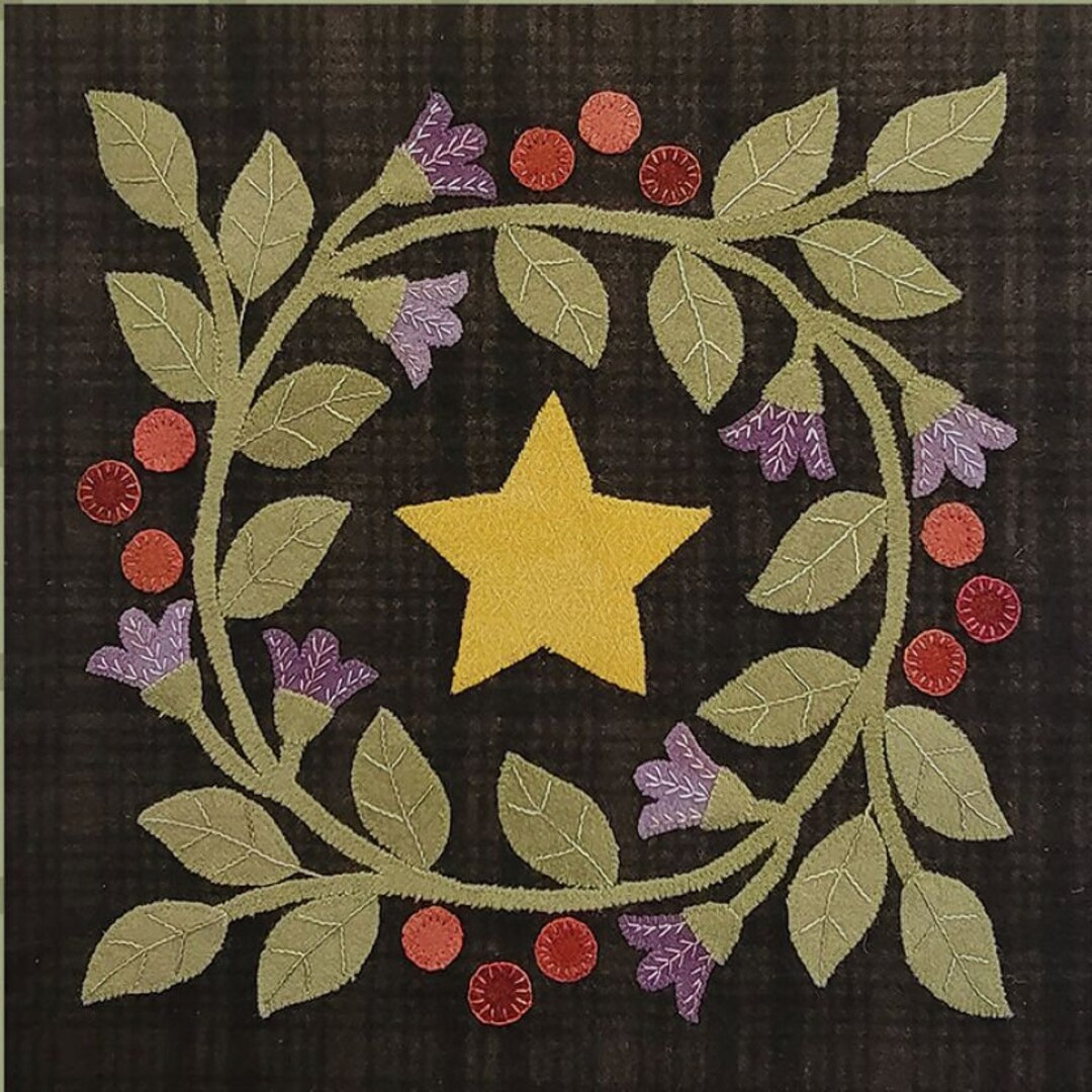Folk Art Sampler Part 9 Star Wreath Folk Art Penny Rugs by All Through ...