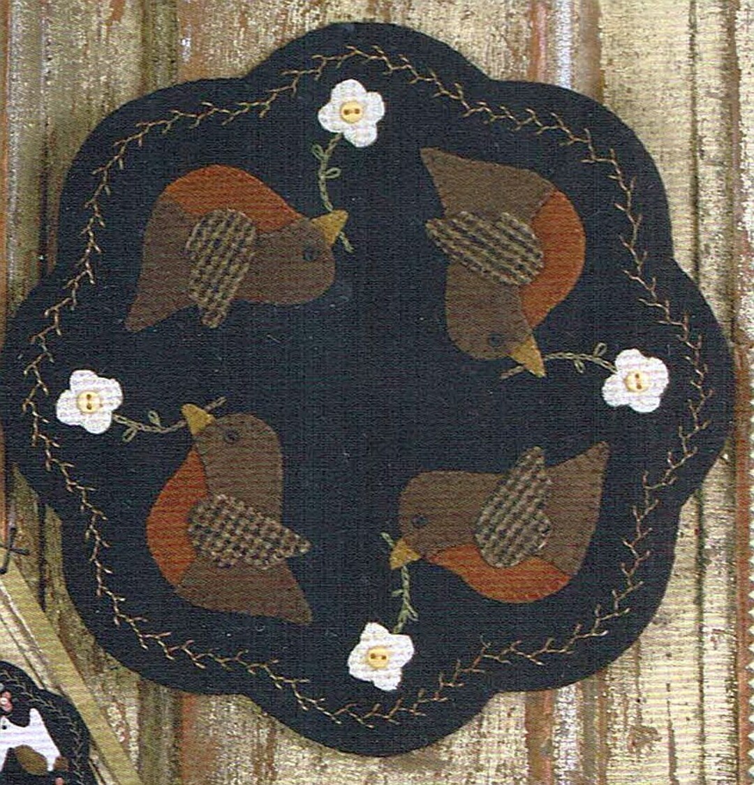 Folkart Penny Mat March Penny Mat Folk Art Penny Pattern by Buttermilk ...