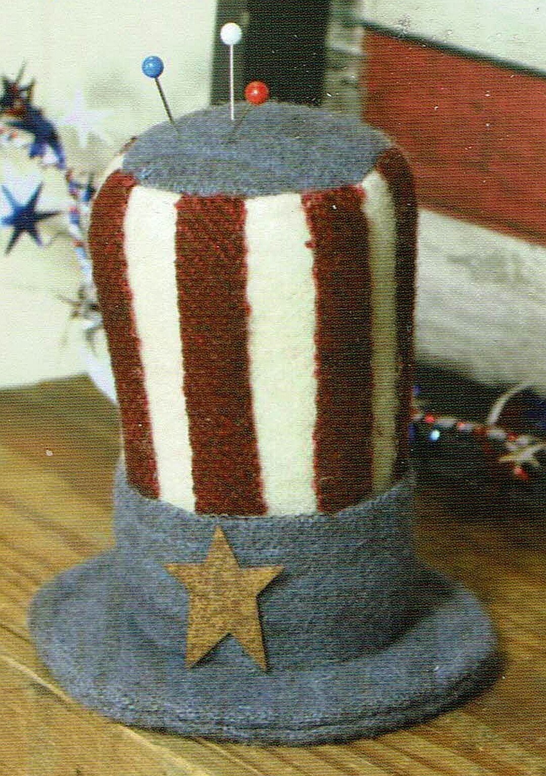 Uncle Sam Hat Pin Keep Folk Art Penny Pattern by Cottonwood Creations ...