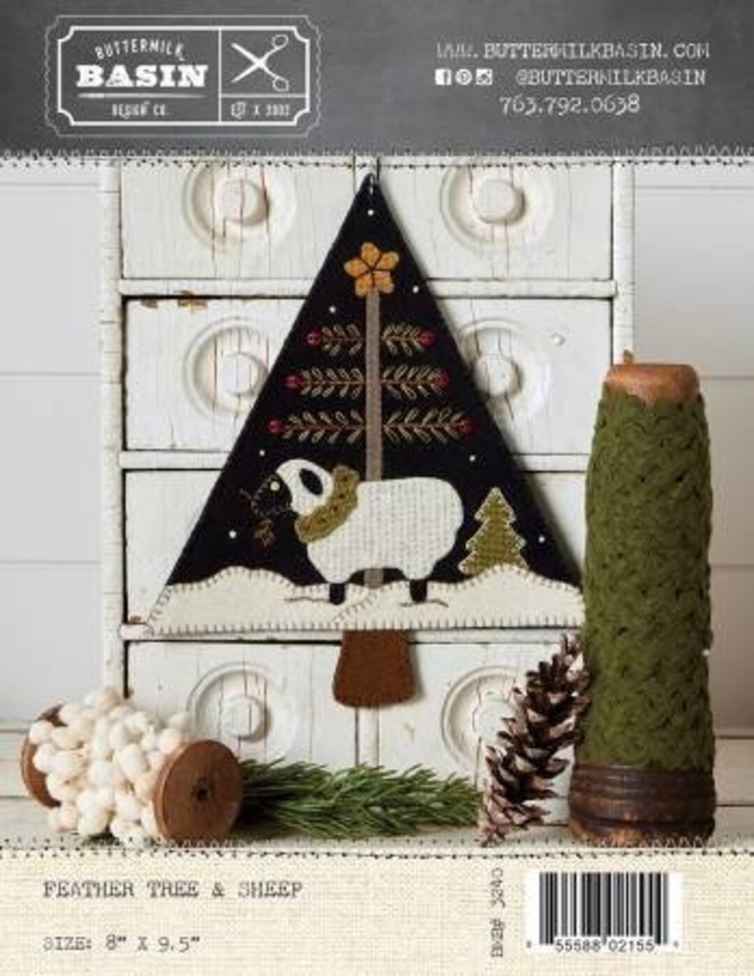 Feather Tree & Sheep Folk Art Penny Pattern by Buttermilk Basin - Etsy