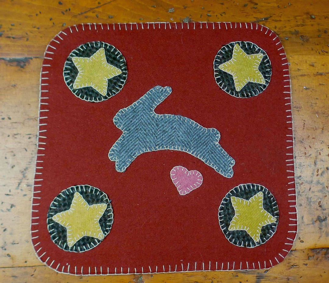 Bunny Penny Folk Art Penny Rug by Just Pennies by Linda - Pattern - Etsy