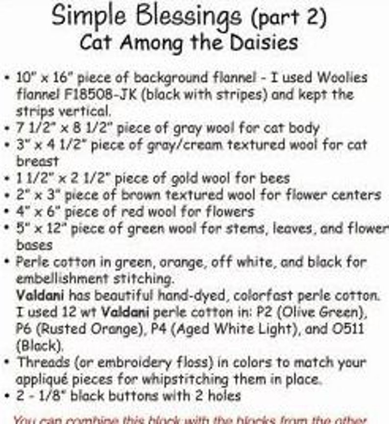 Simple Blessings Part 2 - Cat Among the Daisies Folk Art Penny Rugs by All Through the Night ...