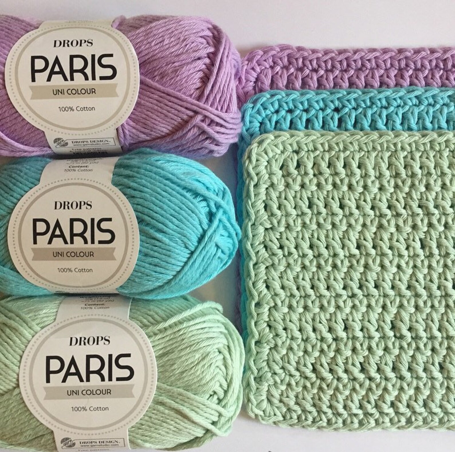 Crochet Your Own Cotton Wash Cloths Kit With Cotton Yarn | Etsy