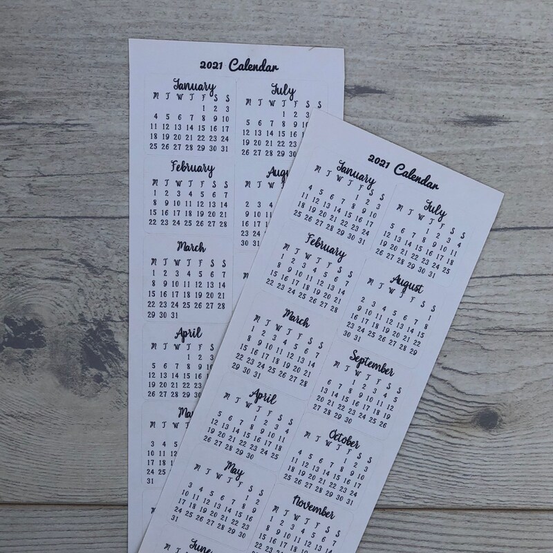 Bullet Journal Stickers Calendar - Etsy