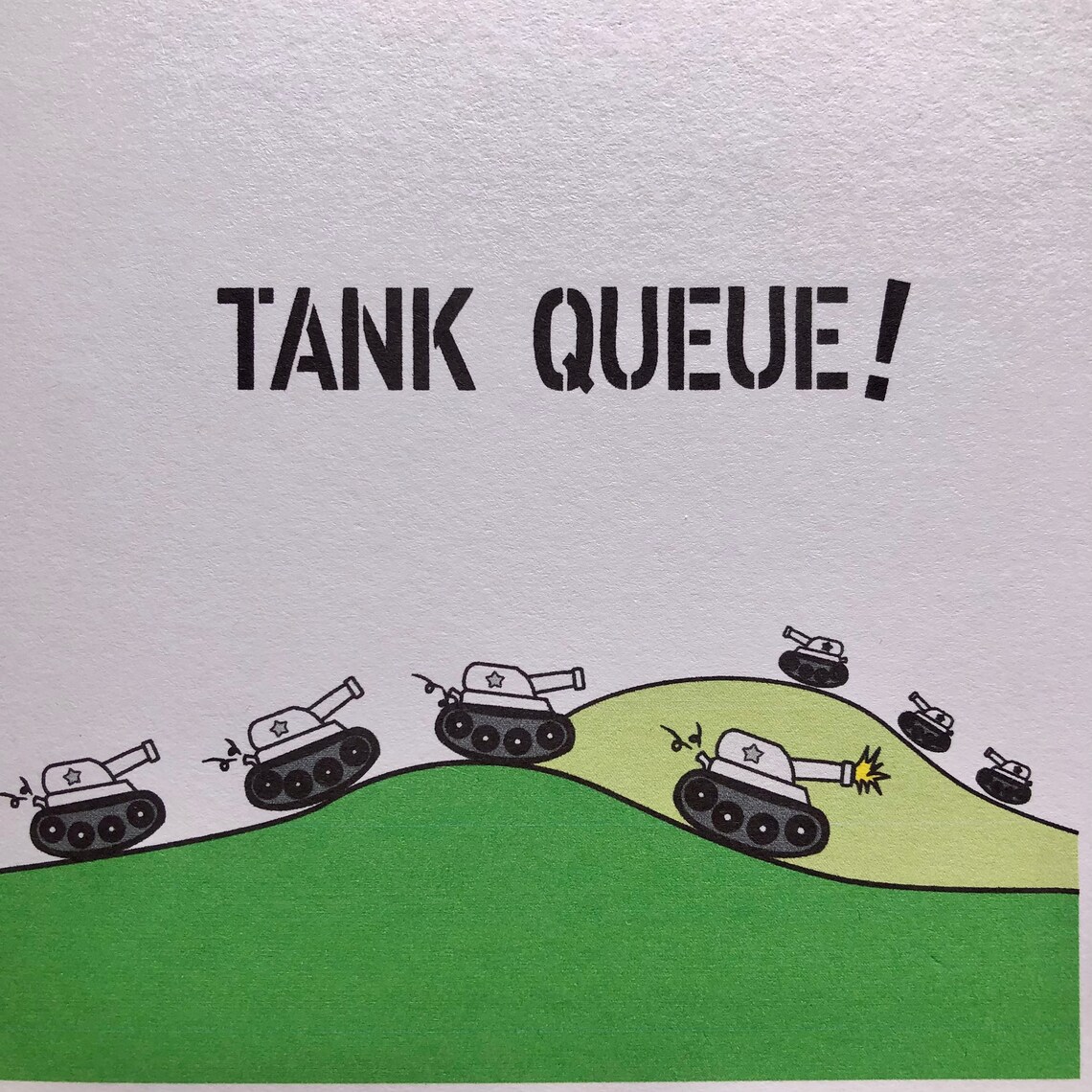 Tank Queue Thank You Card Printed on Recycled Card | Etsy