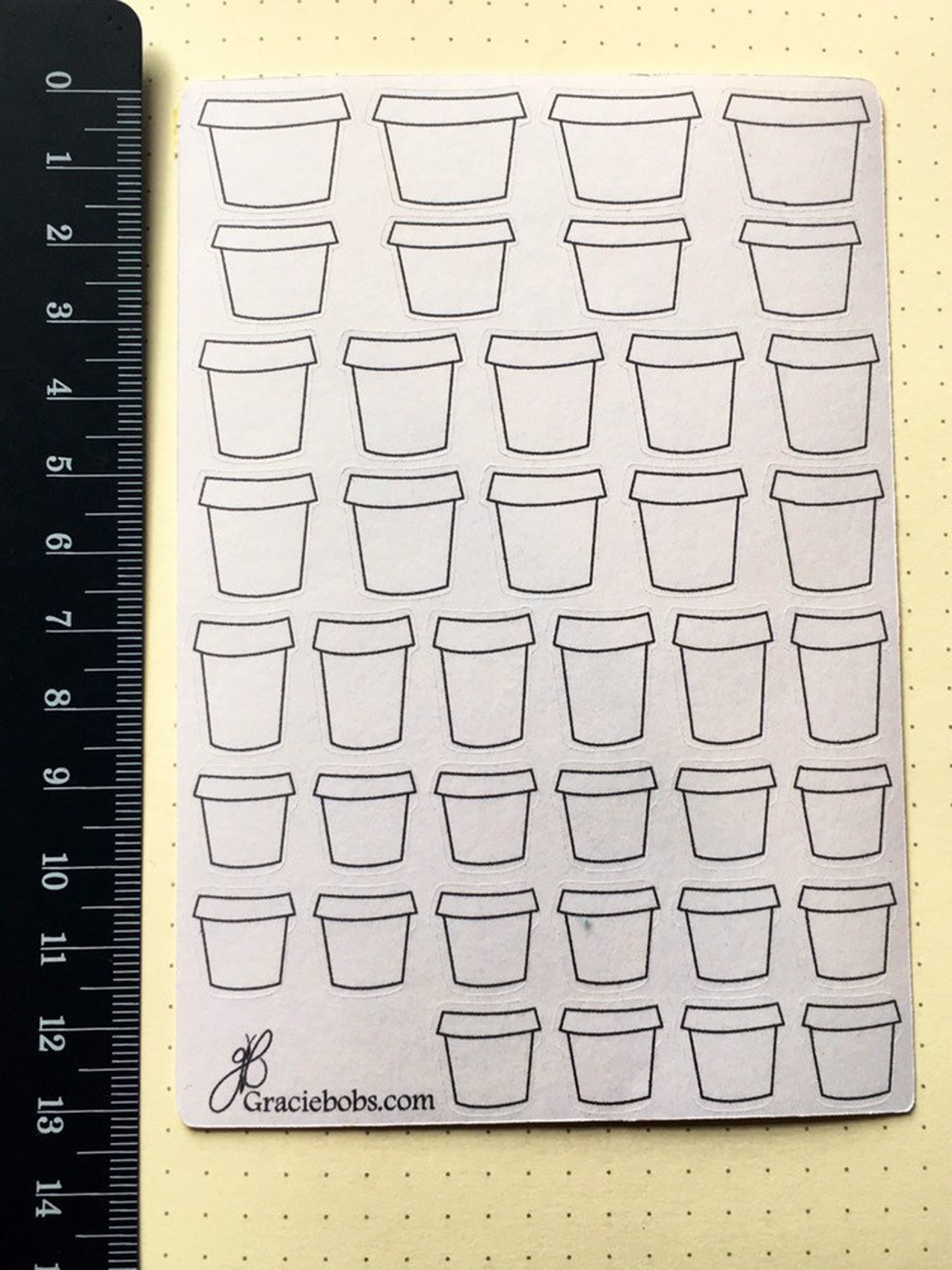 Plant Pot Sticker Sheet. Tracker and Decoration for Bullet - Etsy