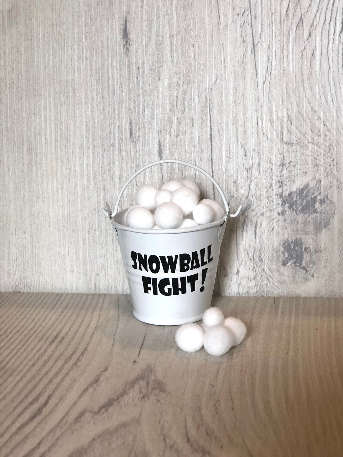 Christmas Elf Snowball Bucket Prop Mini Metal Bucket and - Etsy