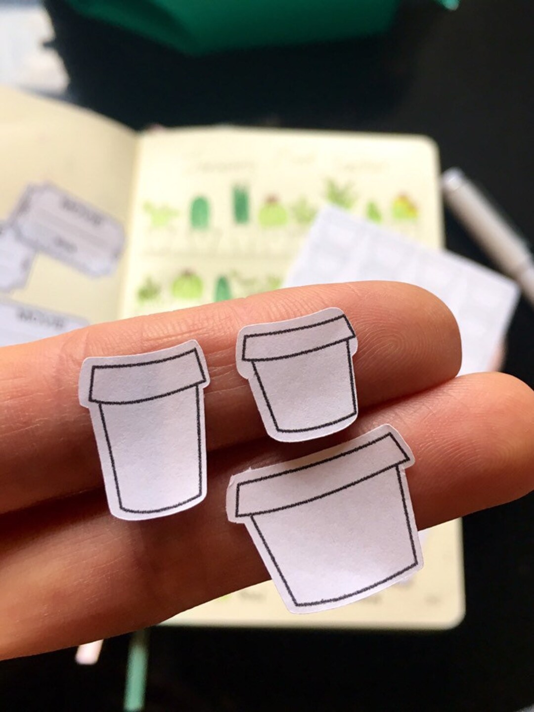 Plant Pot Sticker Sheet. Tracker and Decoration for Bullet - Etsy