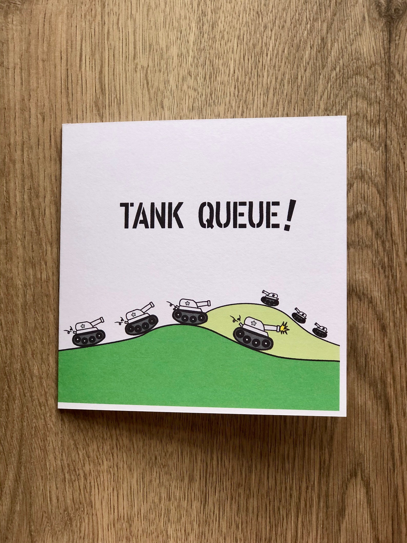 Tank Queue Thank You Card Printed on Recycled Card | Etsy