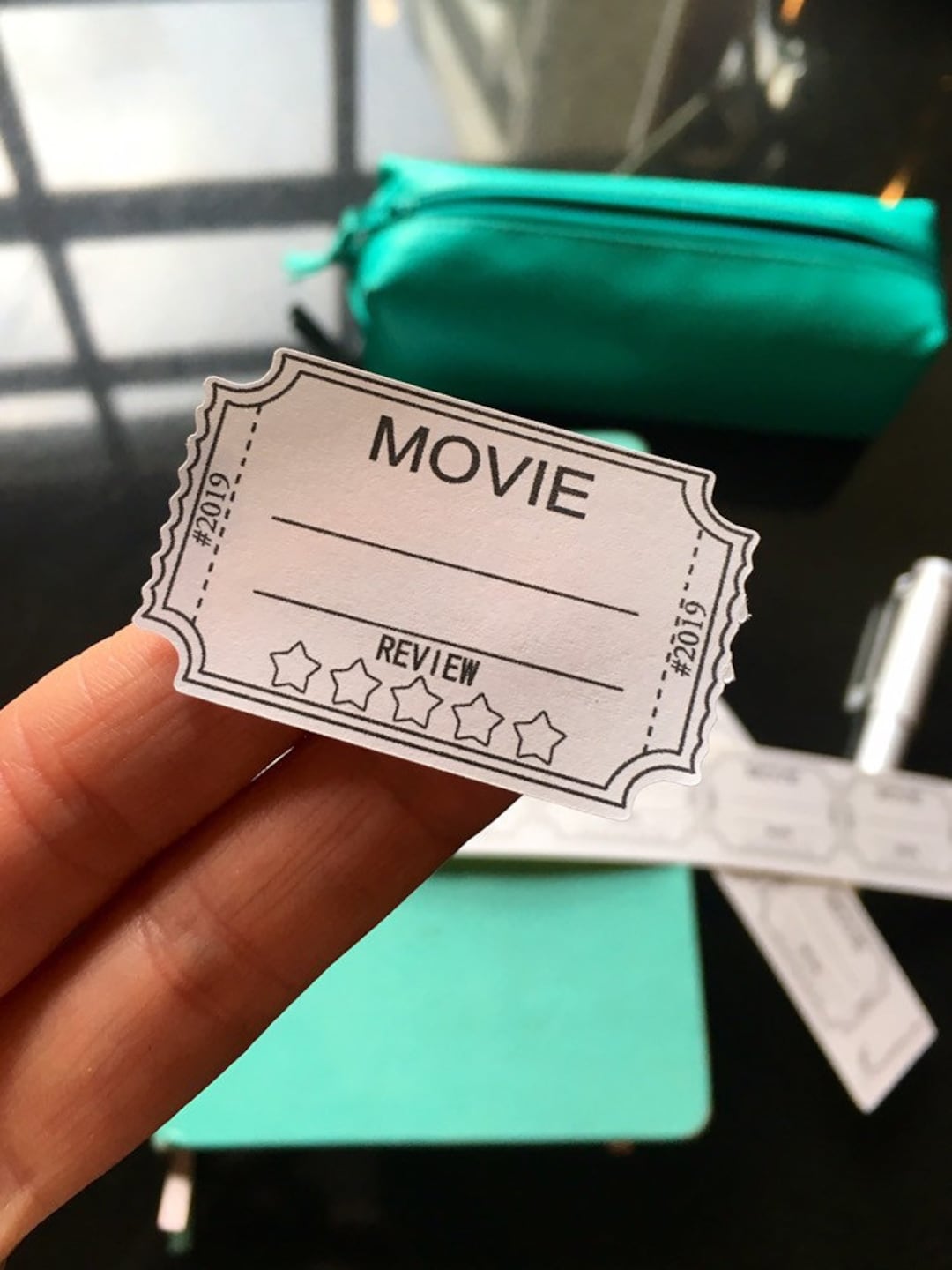Movie Ticket Sticker Strip Film Review Tracker Stickers for - Etsy