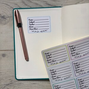 Student Book, Folder and Binder Name Label Stickers - Etsy