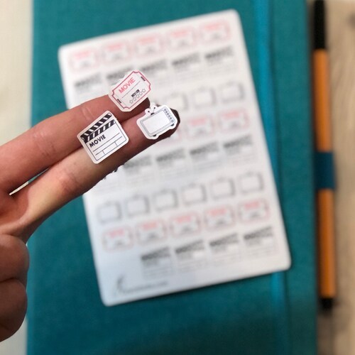 Movie Ticket Sticker Strip Film Review Tracker Stickers for - Etsy