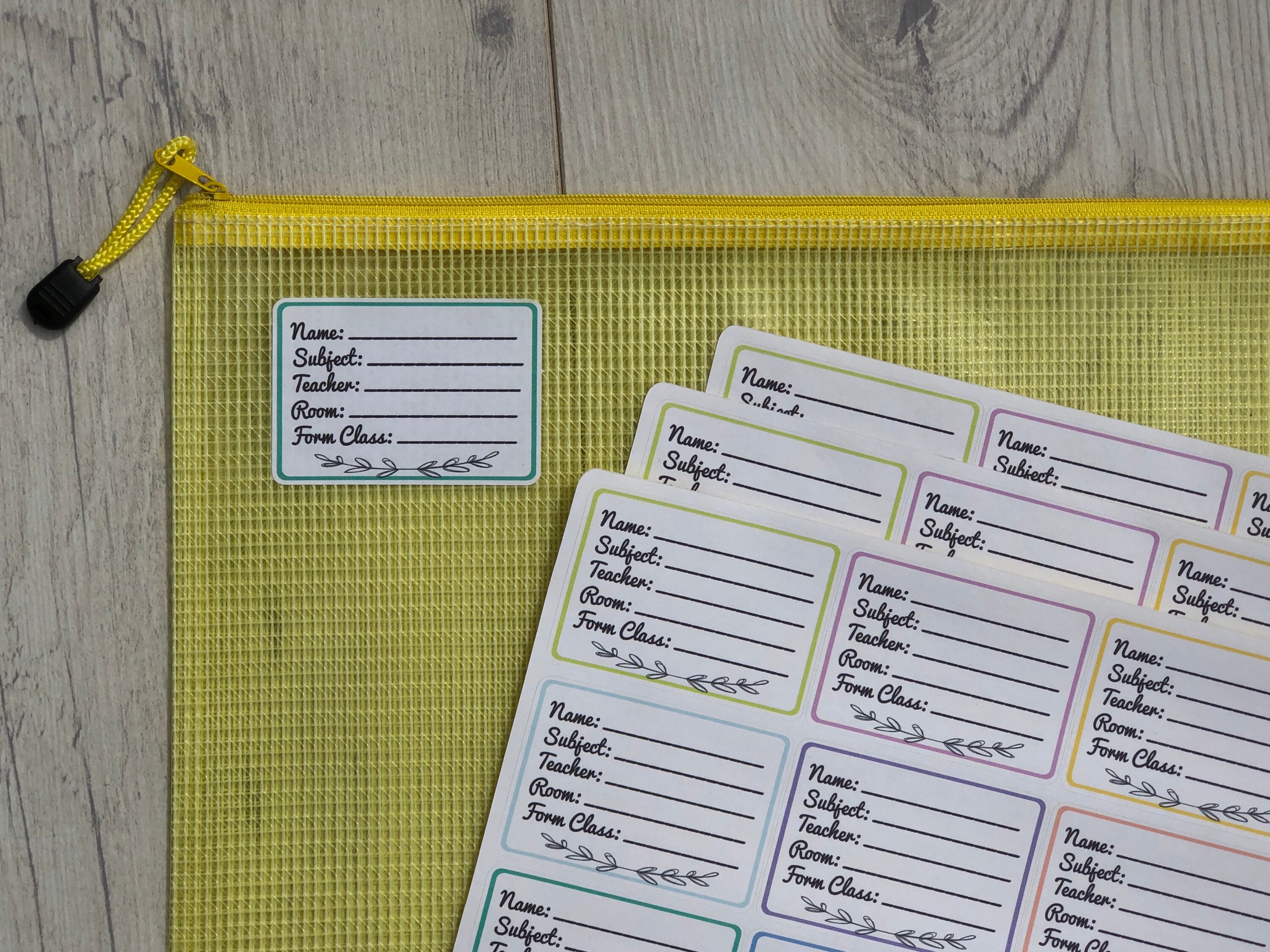 Student Book Folder and Binder Name Label Stickers | Etsy UK