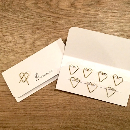 Rose Gold Heart Shaped Paper Clips Set of 7 Bullet Journal - Etsy