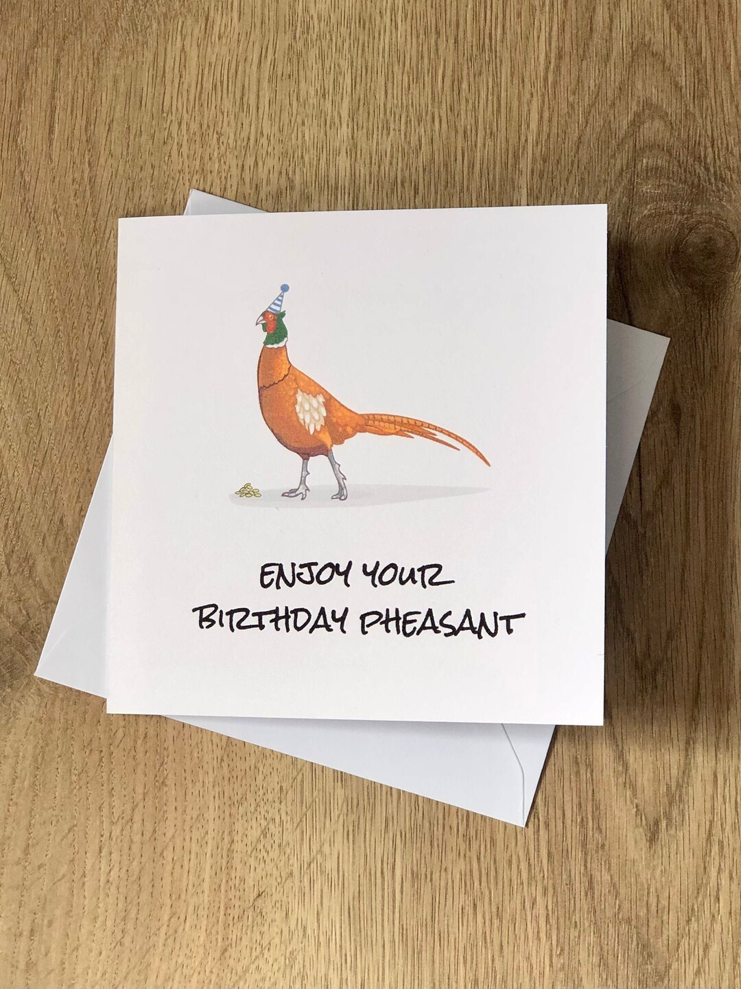 Enjoy Your Birthday Pheasant Pun Birthday Card Printed on Recycled Card ...