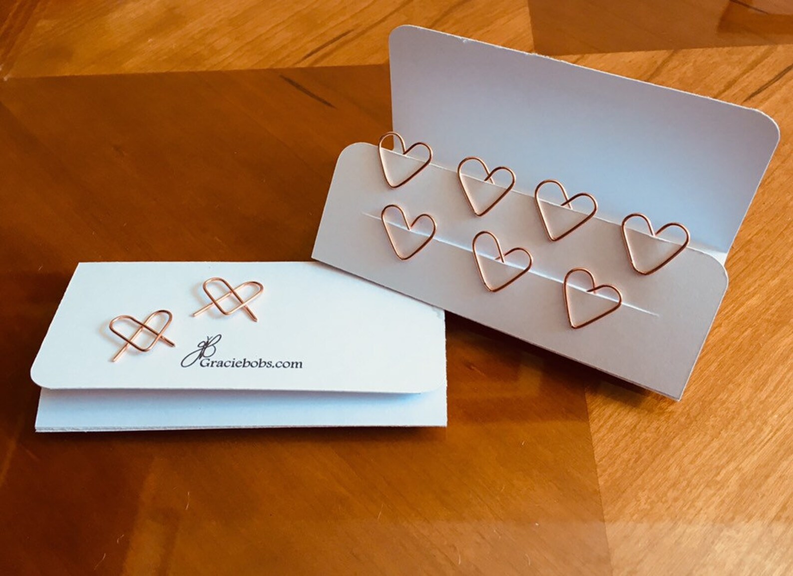 Rose Gold Heart Shaped Paper Clips Set of 7 Bullet Journal - Etsy