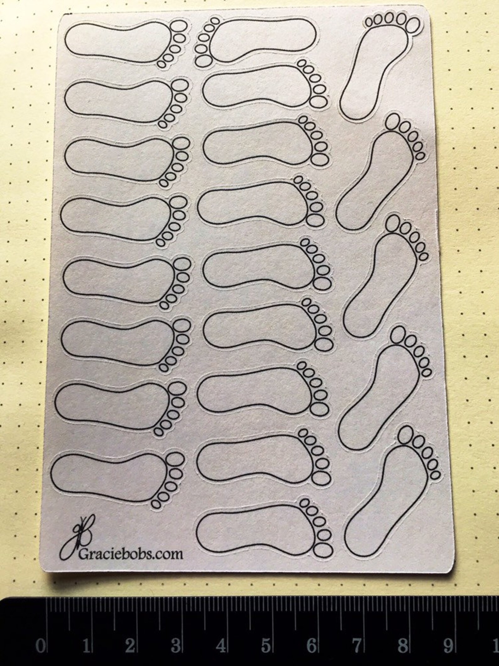 Footprint Activity Tracker Stickers. Step tracker for bullet | Etsy