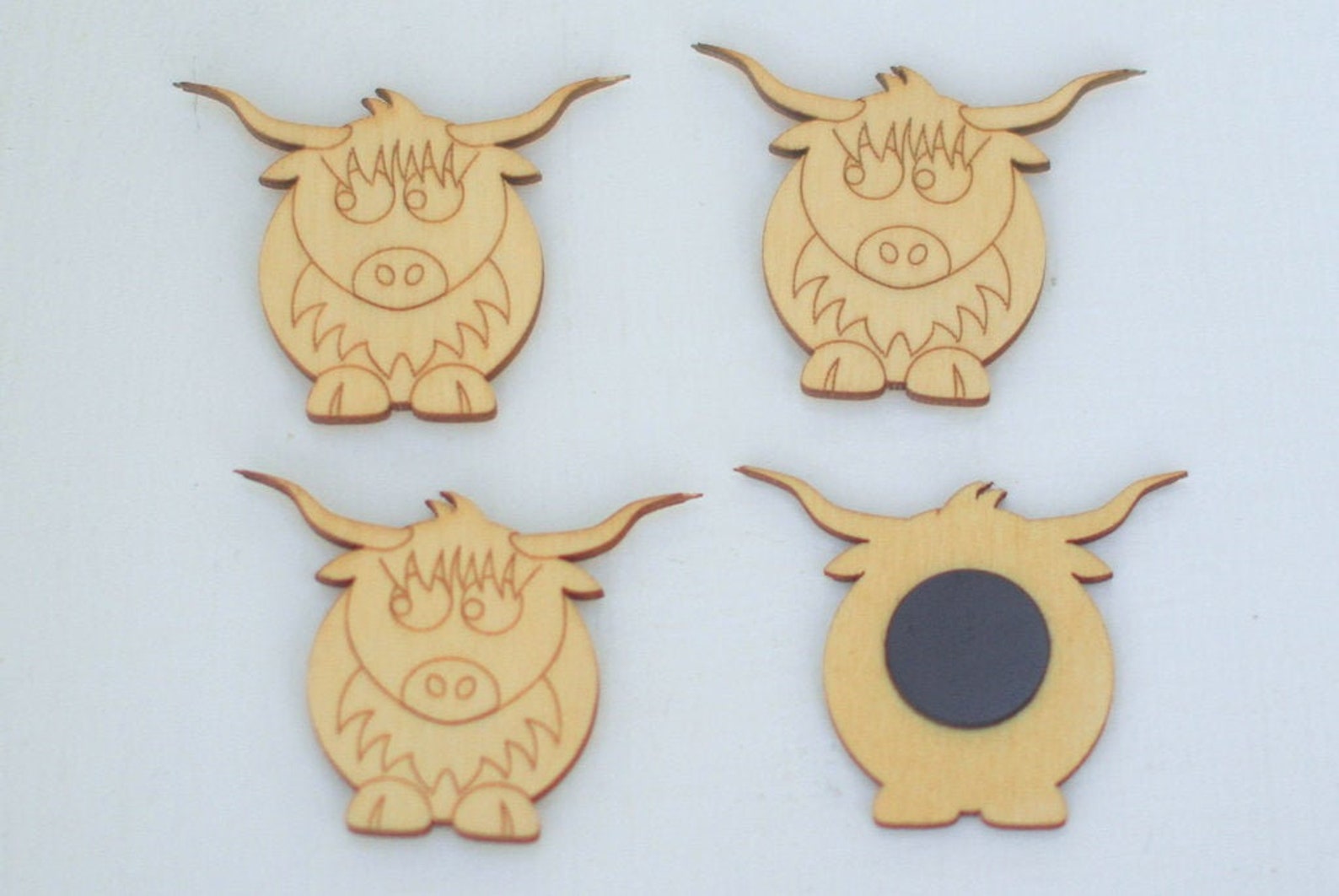 Scottish Highland Cow Magnets Set. Fridge and Notice Board | Etsy