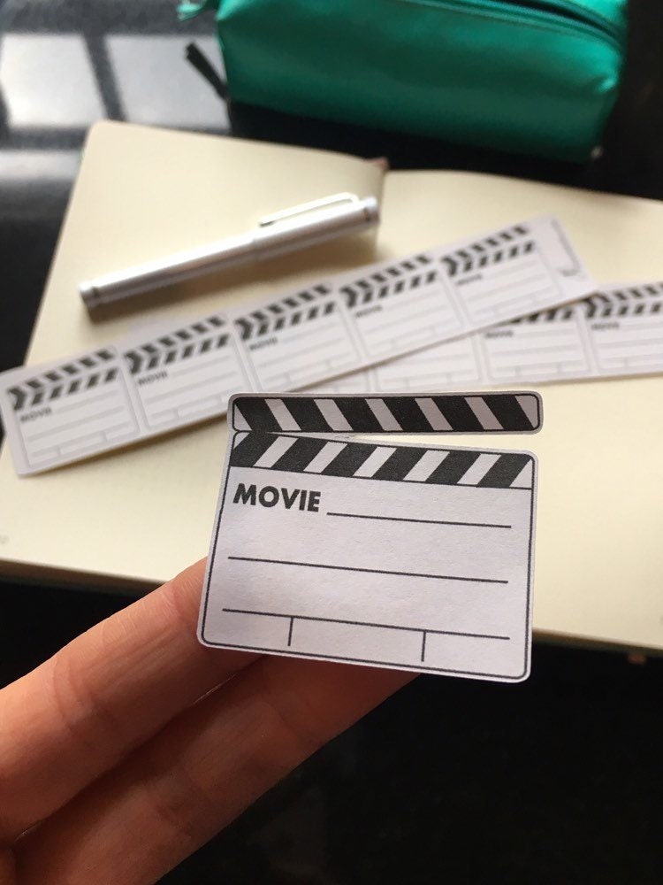 Movie Clapperboard Sticker Strip film review tracker for | Etsy