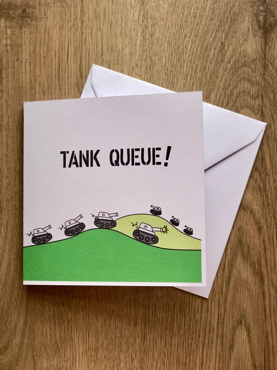 Tank Queue Thank You Card Printed on Recycled Card - Etsy
