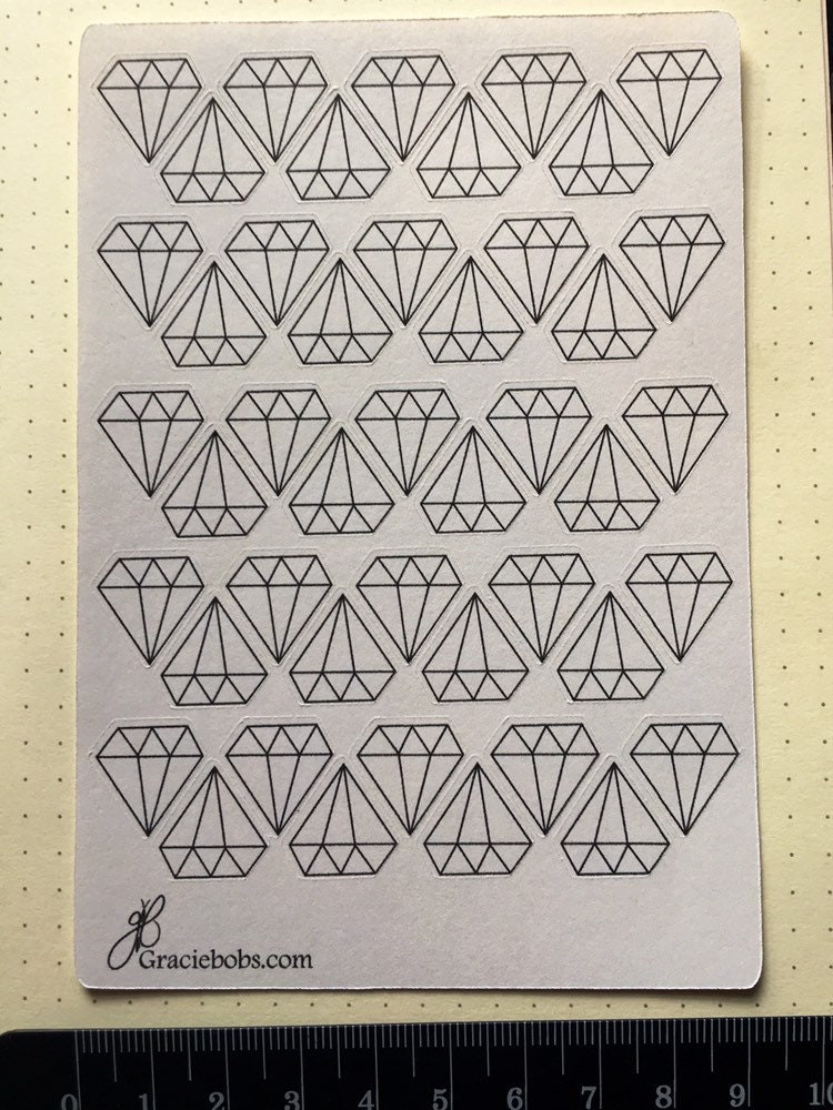 Diamond Sticker Sheet. Tracker and Decoration for Bullet | Etsy