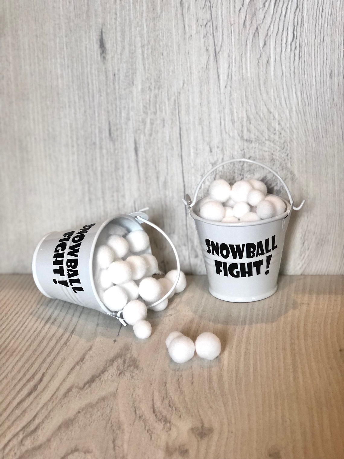 Christmas Elf Snowball Bucket Prop Mini Metal Bucket and - Etsy