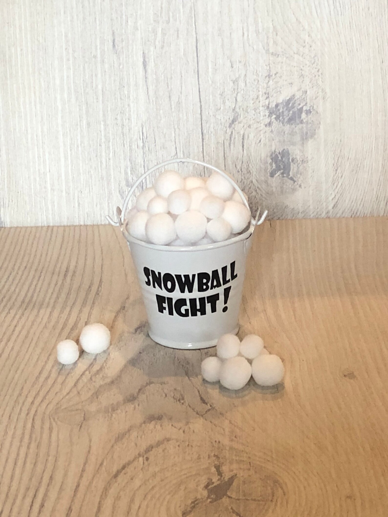 Christmas Elf Snowball Bucket Prop Mini Metal Bucket and - Etsy