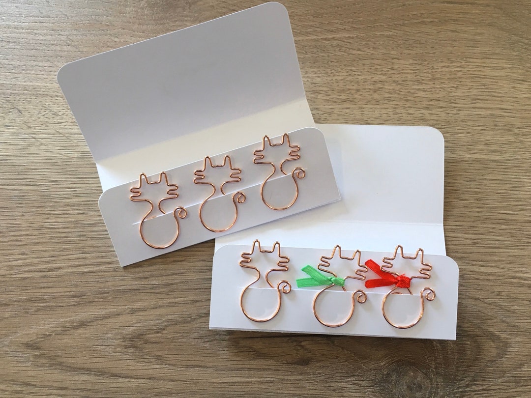 Rose Gold Cat Shaped Paper Clips Set of 3 Bullet Journal and - Etsy