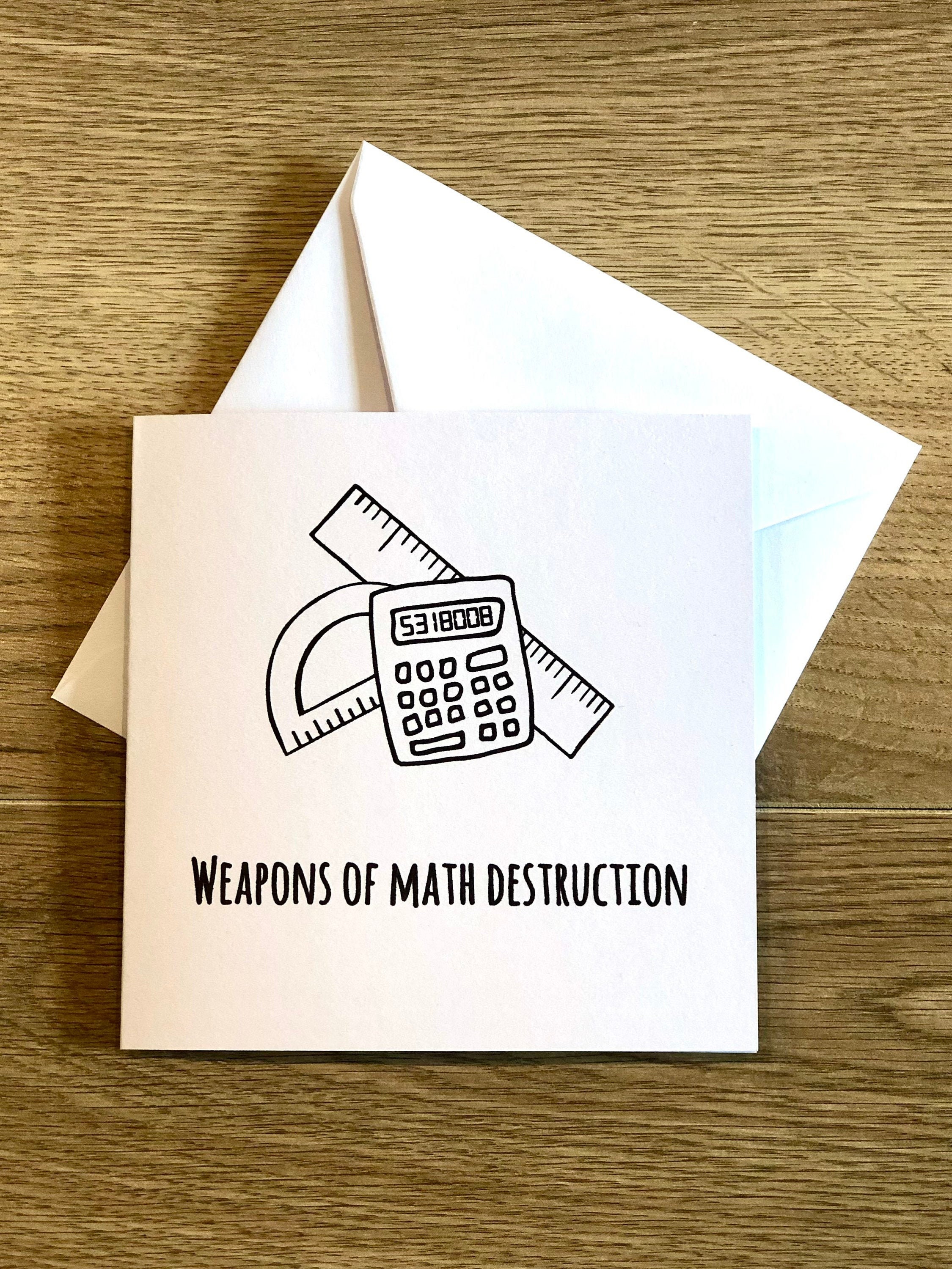 Weapons of Math Destruction Pun Greeting Card Printed on - Etsy