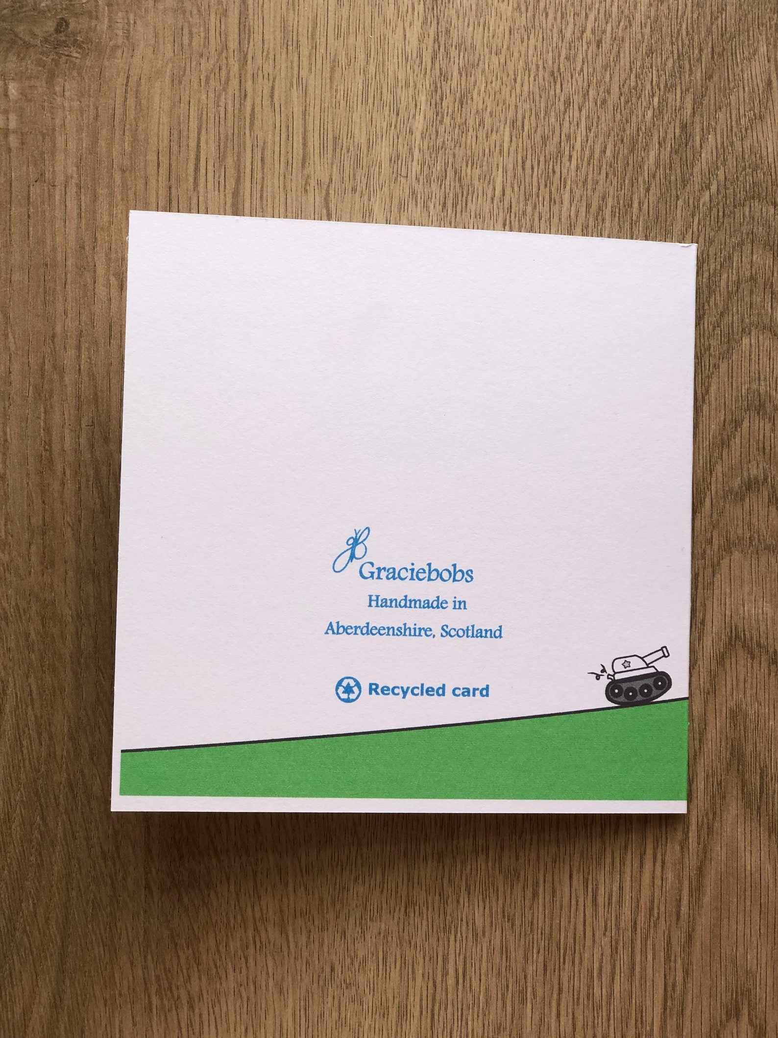 Tank Queue Thank You Card Printed on Recycled Card | Etsy