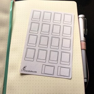 Cute Picture Frame Stickers Mood Tracker and Decotation for - Etsy