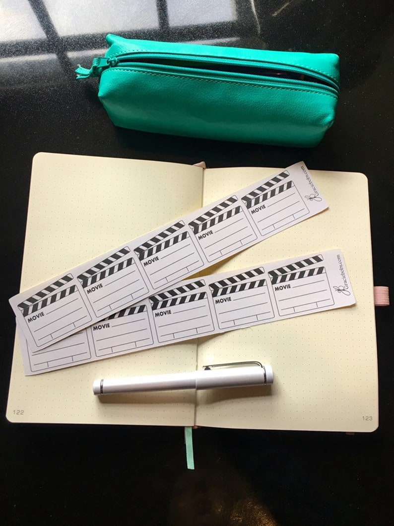 Movie Clapperboard Sticker Strip Film Review Tracker for - Etsy UK