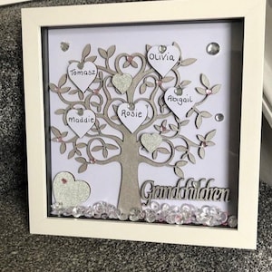 Family Tree Box Frames Personalised - Etsy UK