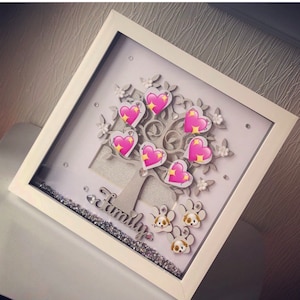 Family Tree Box Frames Personalised - Etsy UK