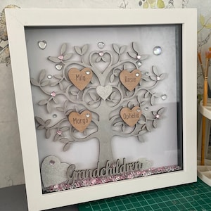 Family Tree Box Frames Personalised - Etsy UK