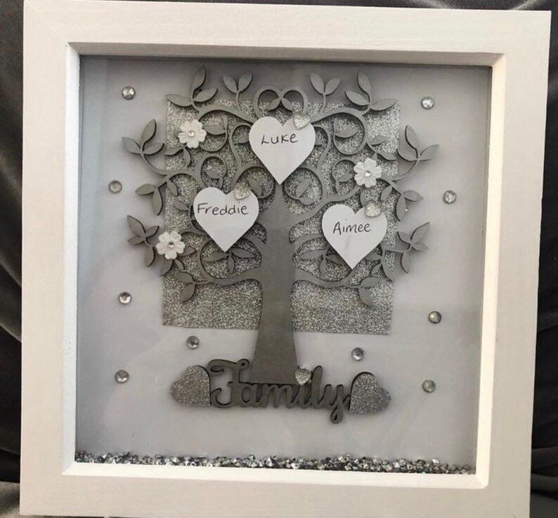Family Tree Box Frames Personalised - Etsy