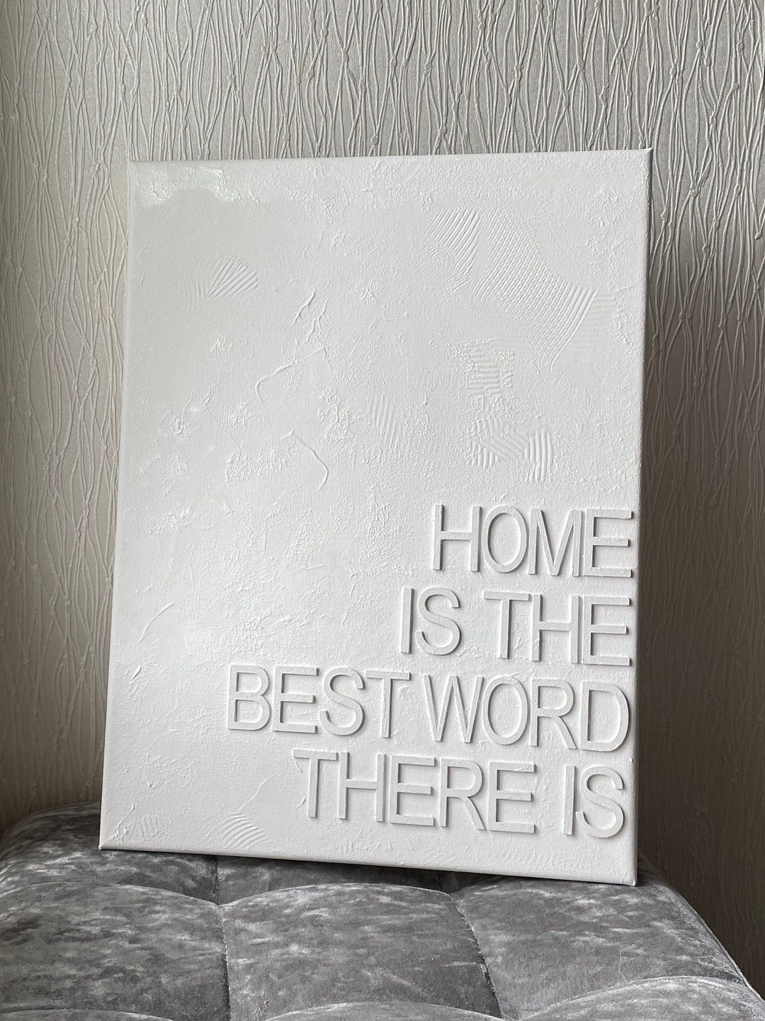 Textured Canvas With Wording (medium) - Etsy