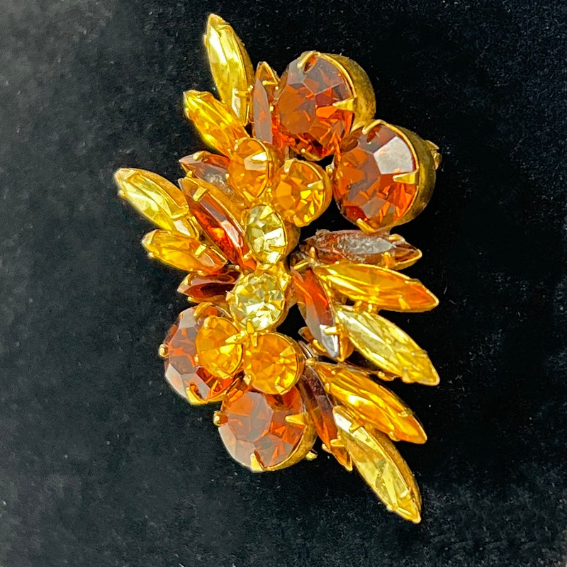 Orange Brooch - Etsy