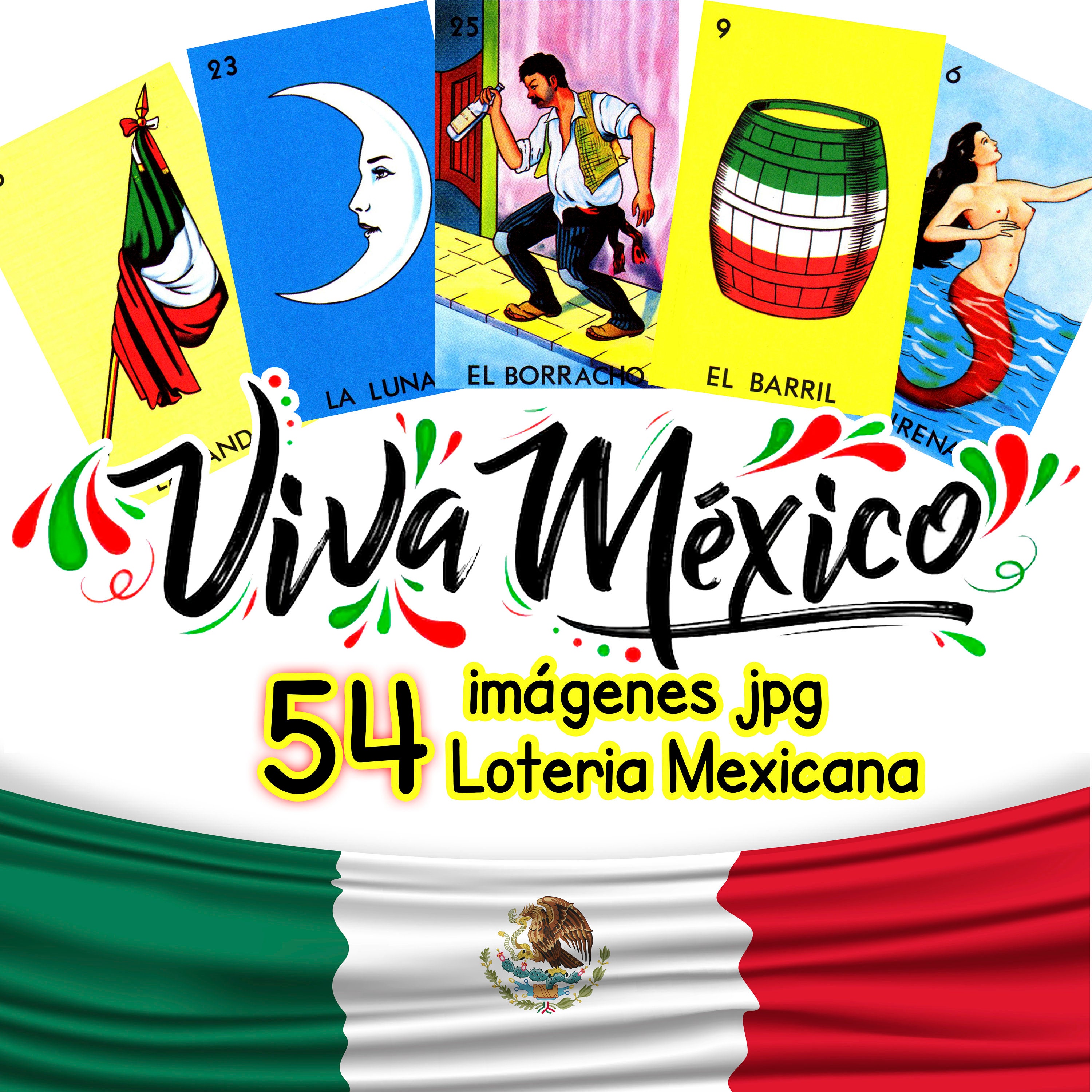 Loteria Mexicana Coloring Pages Full Set.