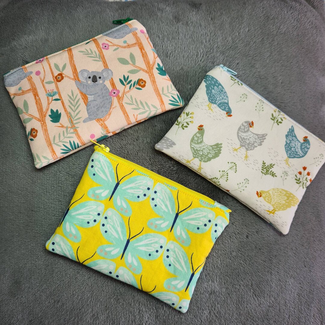 Coin Purse Small Pouch Wallet Koala Chicken Butterfly - Etsy