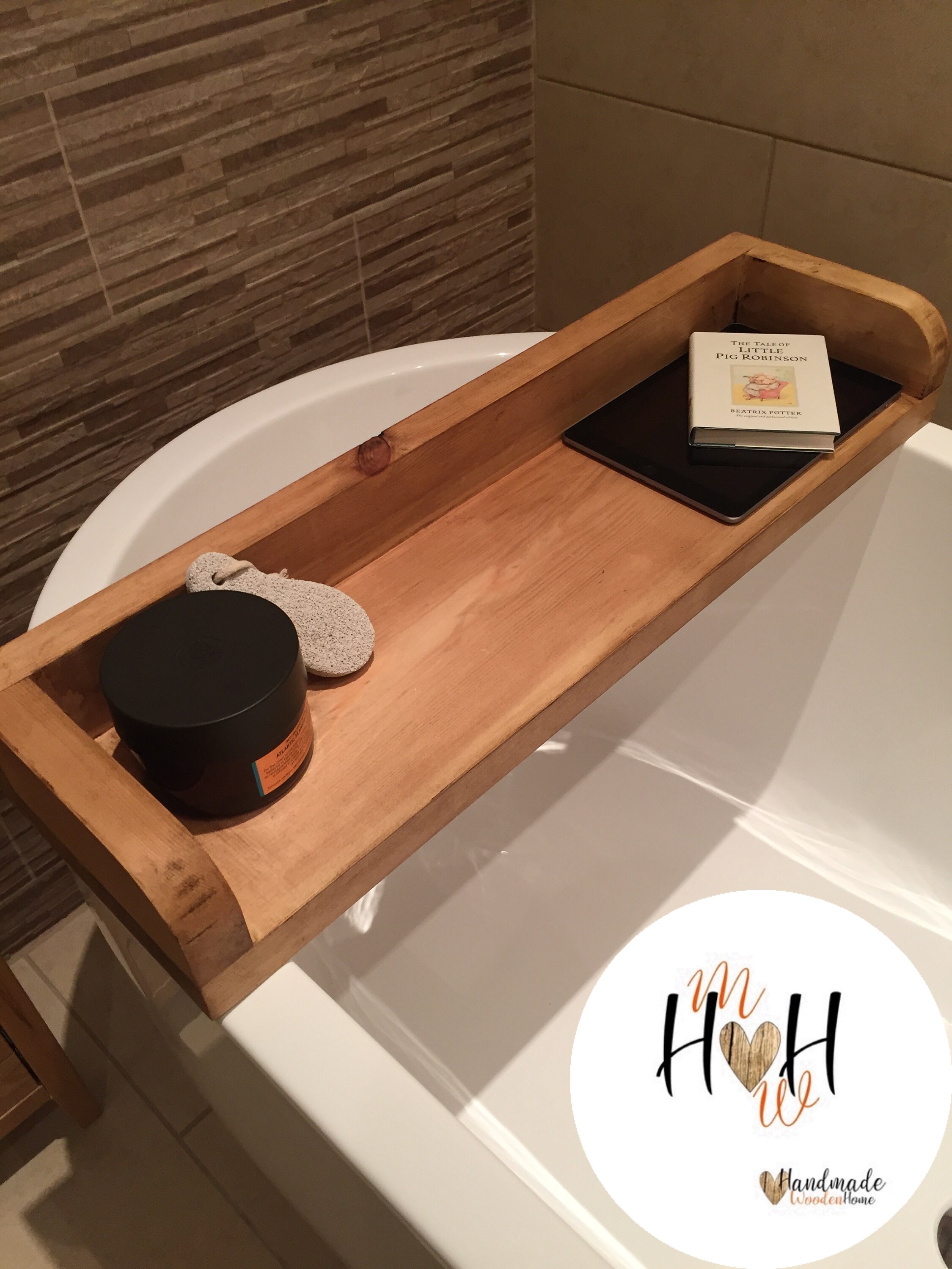 Bespoke Handmade Wooden Bath Caddy - Etsy