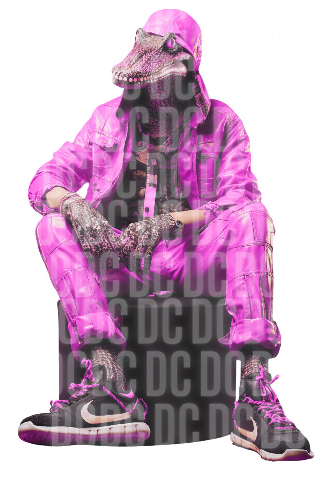 Croc Man Wearing Sneakers pink Printable PNG X2 Digital Download 1x PNG 1x Transparent PNG - Etsy