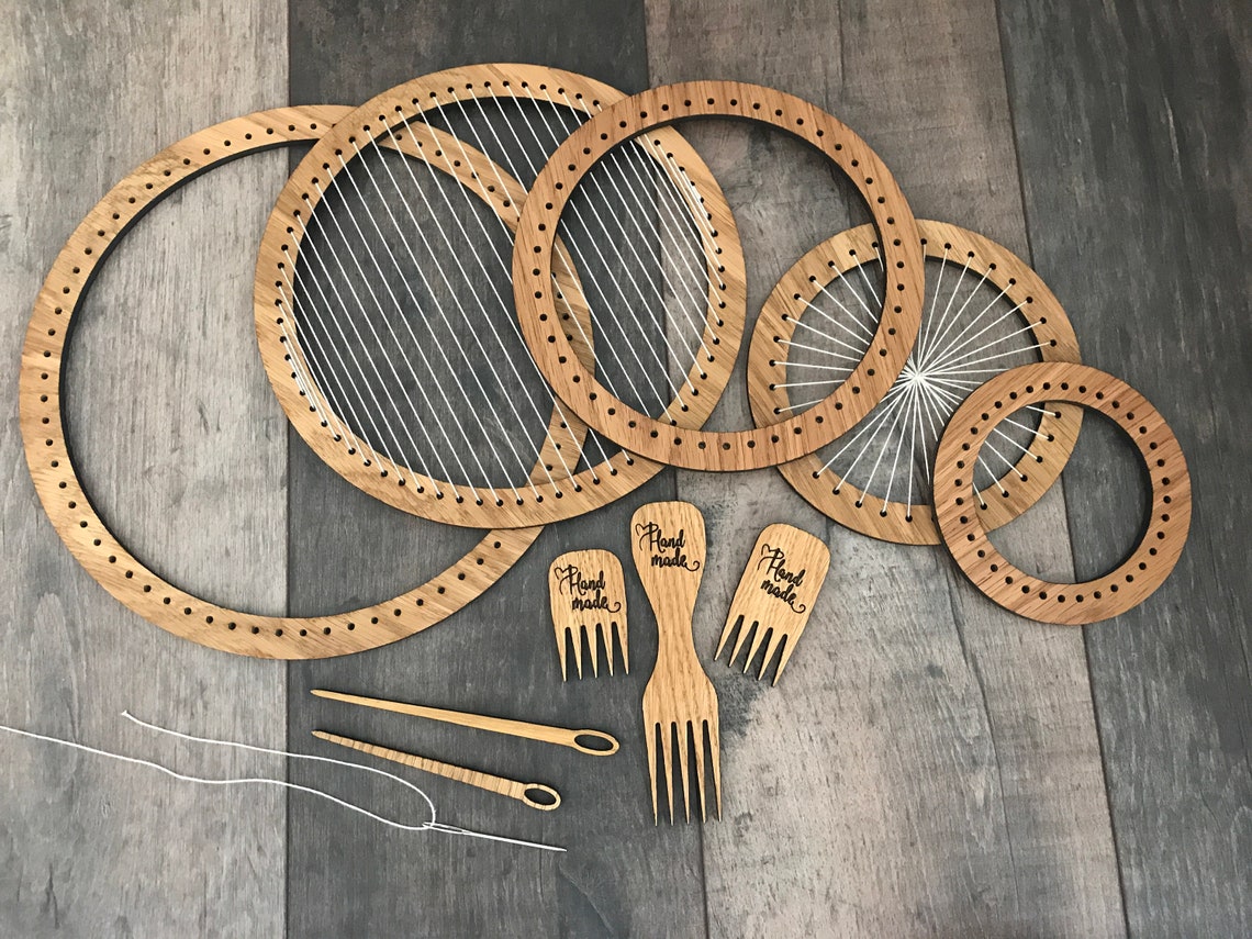 Weaving Loom 5 rings set PLUS accessories Round Circular Ring | Etsy