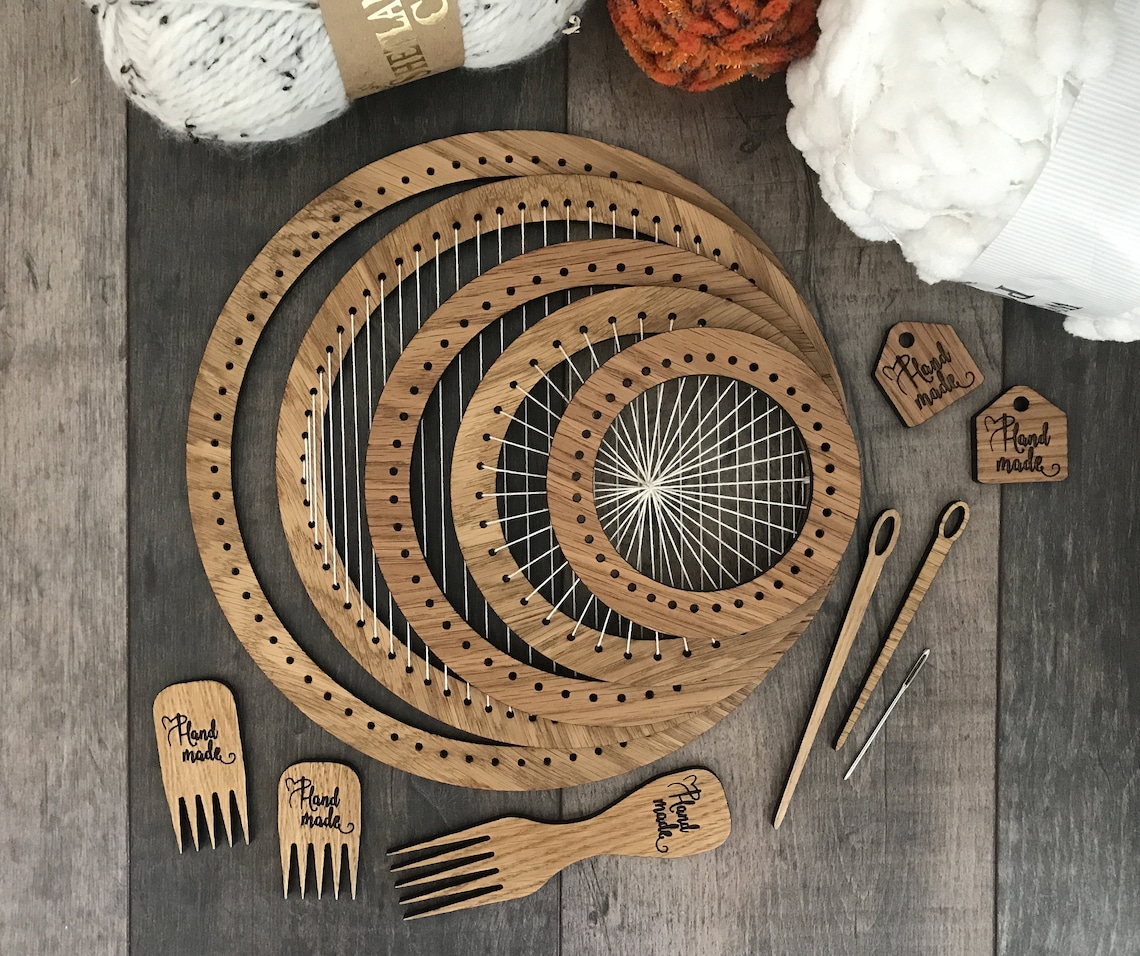 Weaving Loom 5 rings set PLUS accessories Round Circular Ring | Etsy