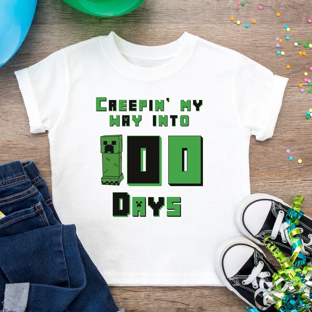 Minecraft Inspired 100 Day of School Png - Etsy