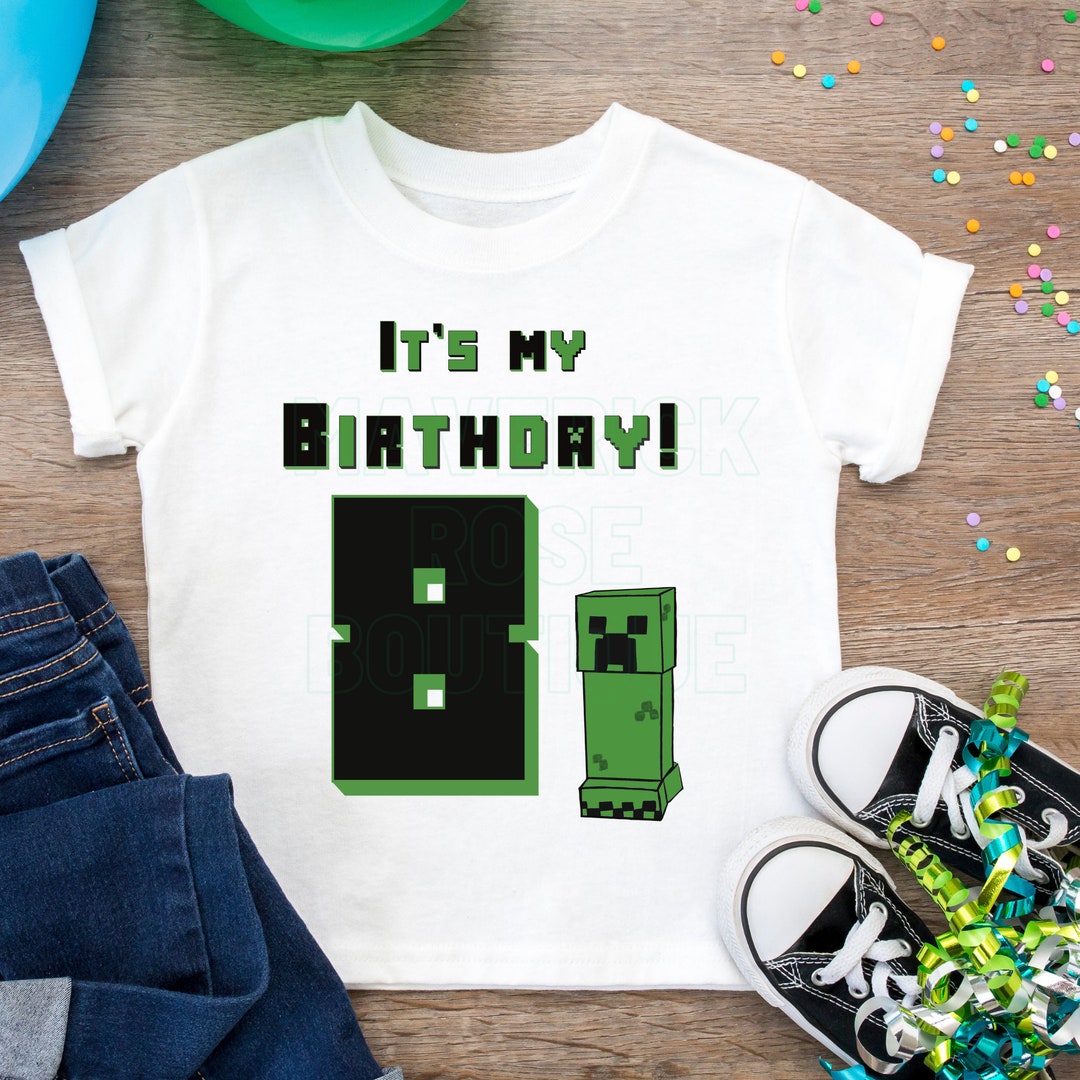 Minecraft Inspired 8th Birthday Png - Etsy